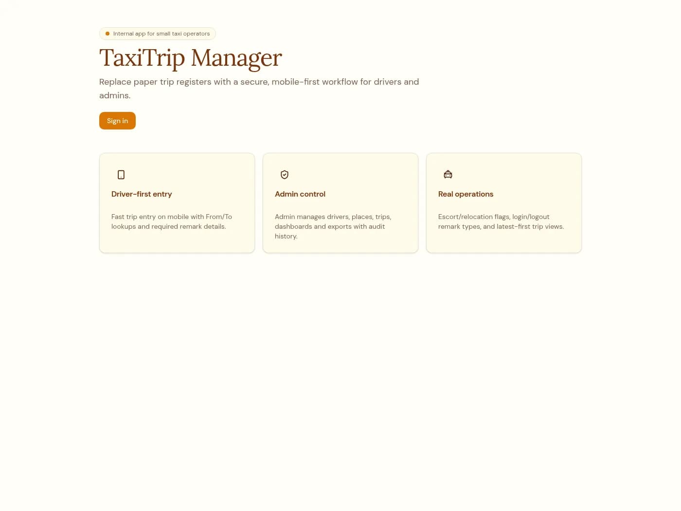 TaxiTrip Manager