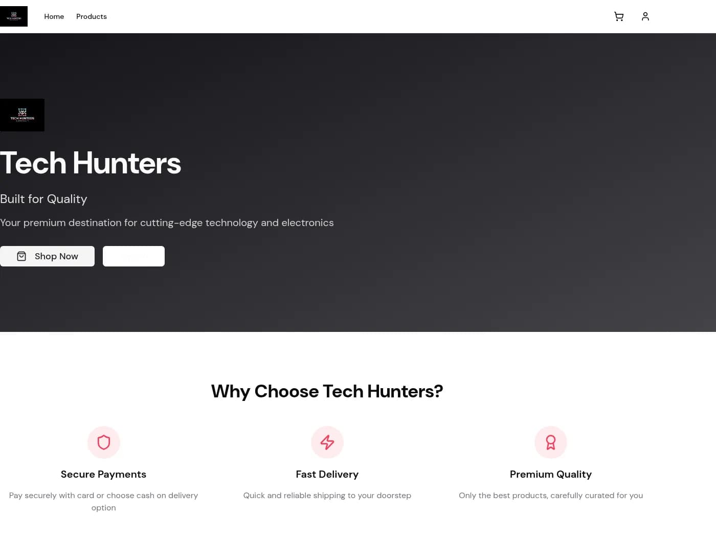 Tech Hunters Web Store