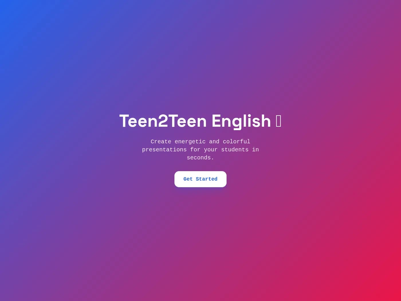 Teen2Teen English Slides