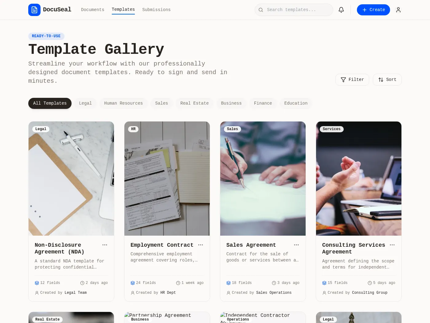 Template Gallery Site