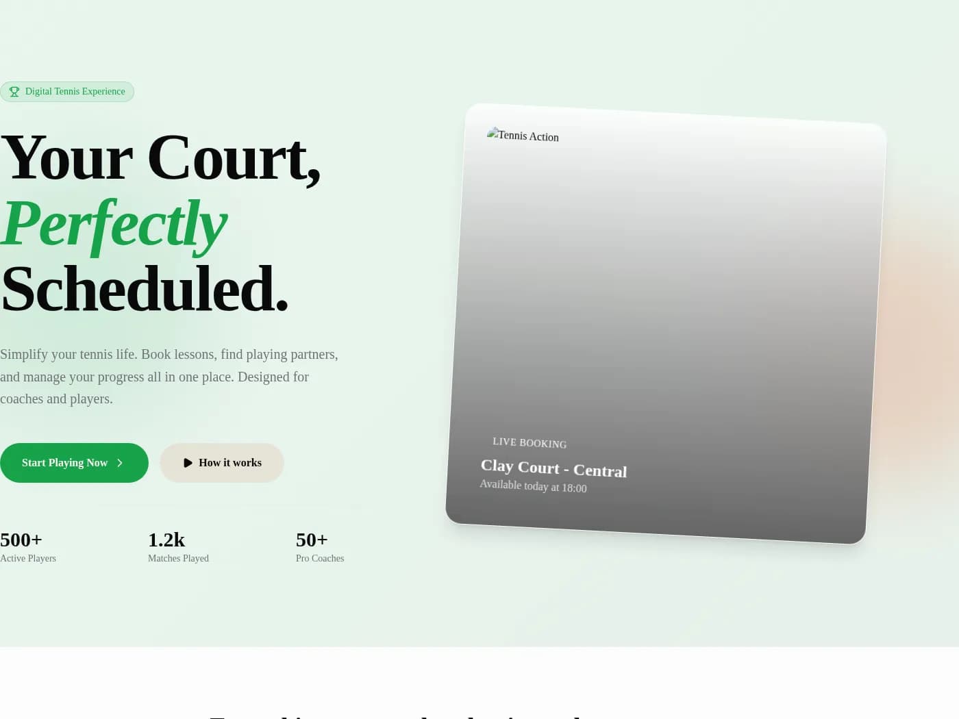 TennisMatch Organizer