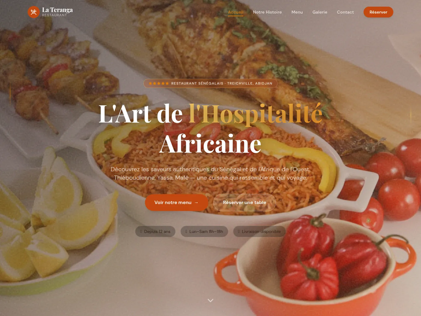 Teranga Restaurant Website