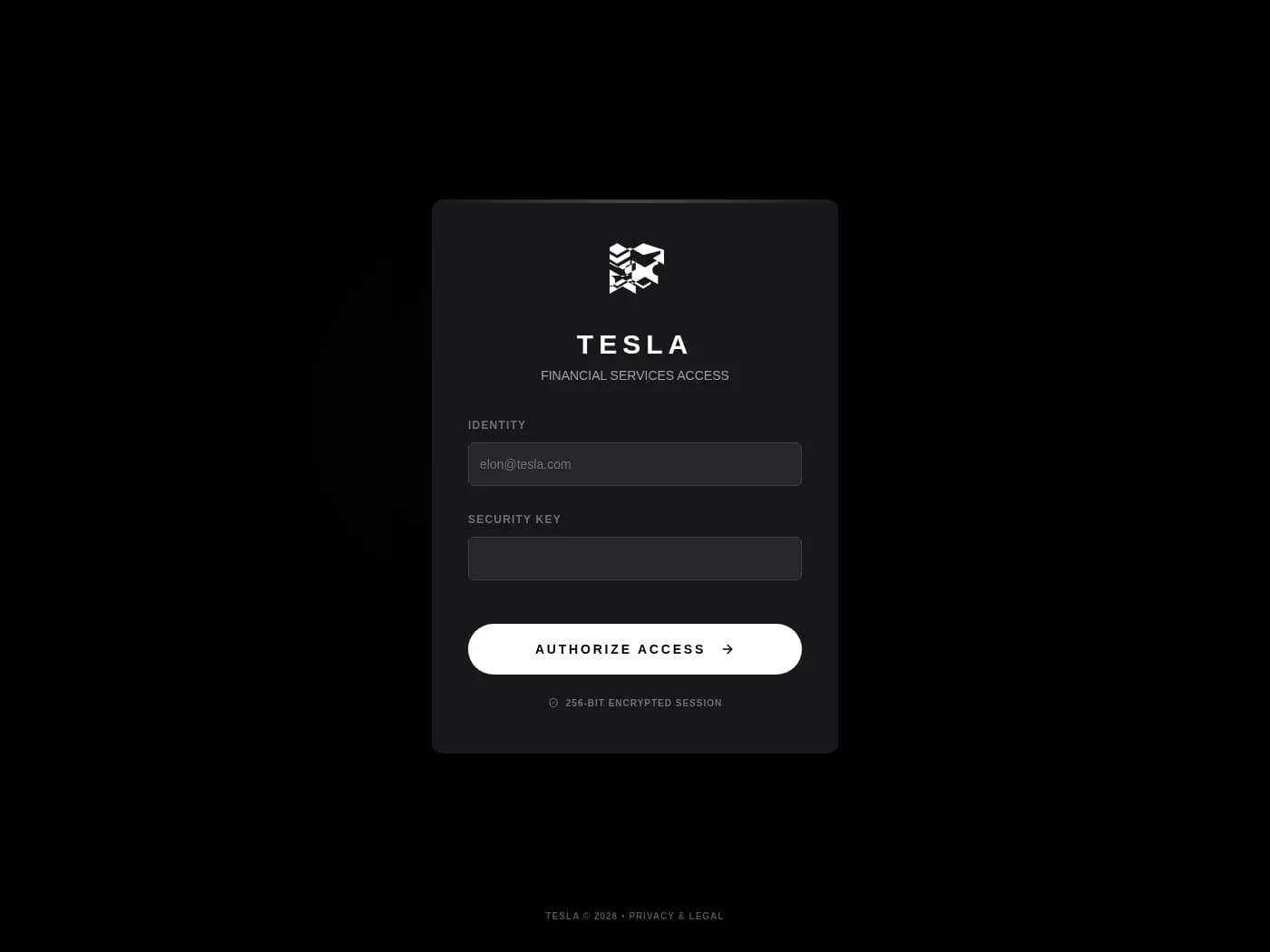 Tesla Payment Dashboard