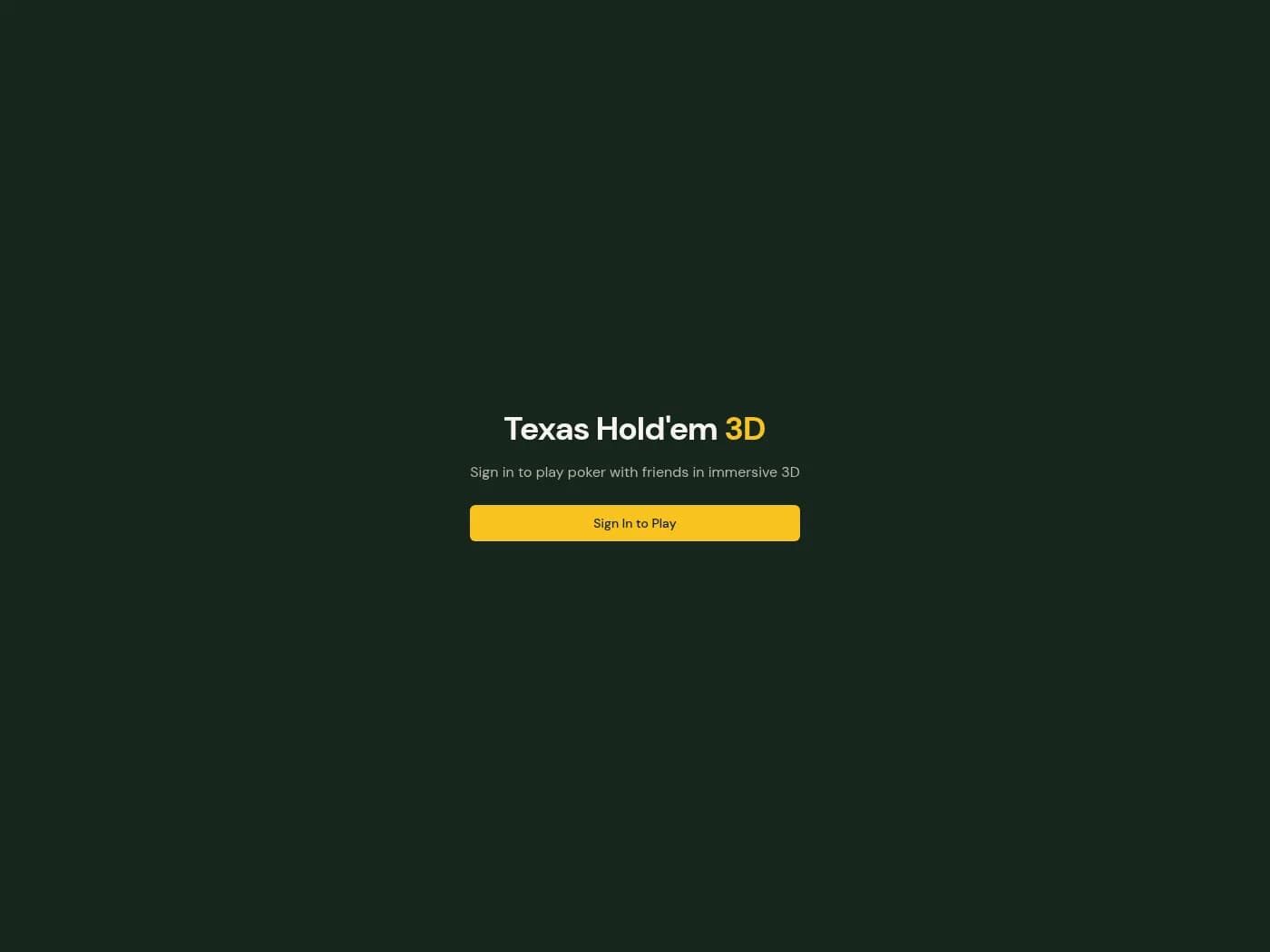 Texas Poker 3D Online