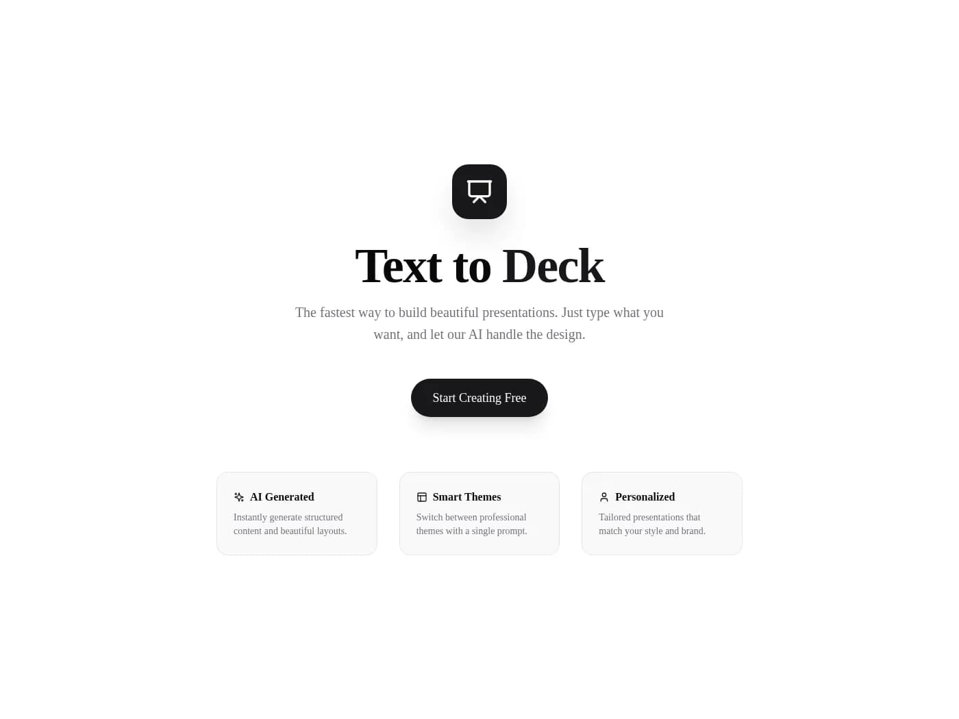 Text Deck Builder