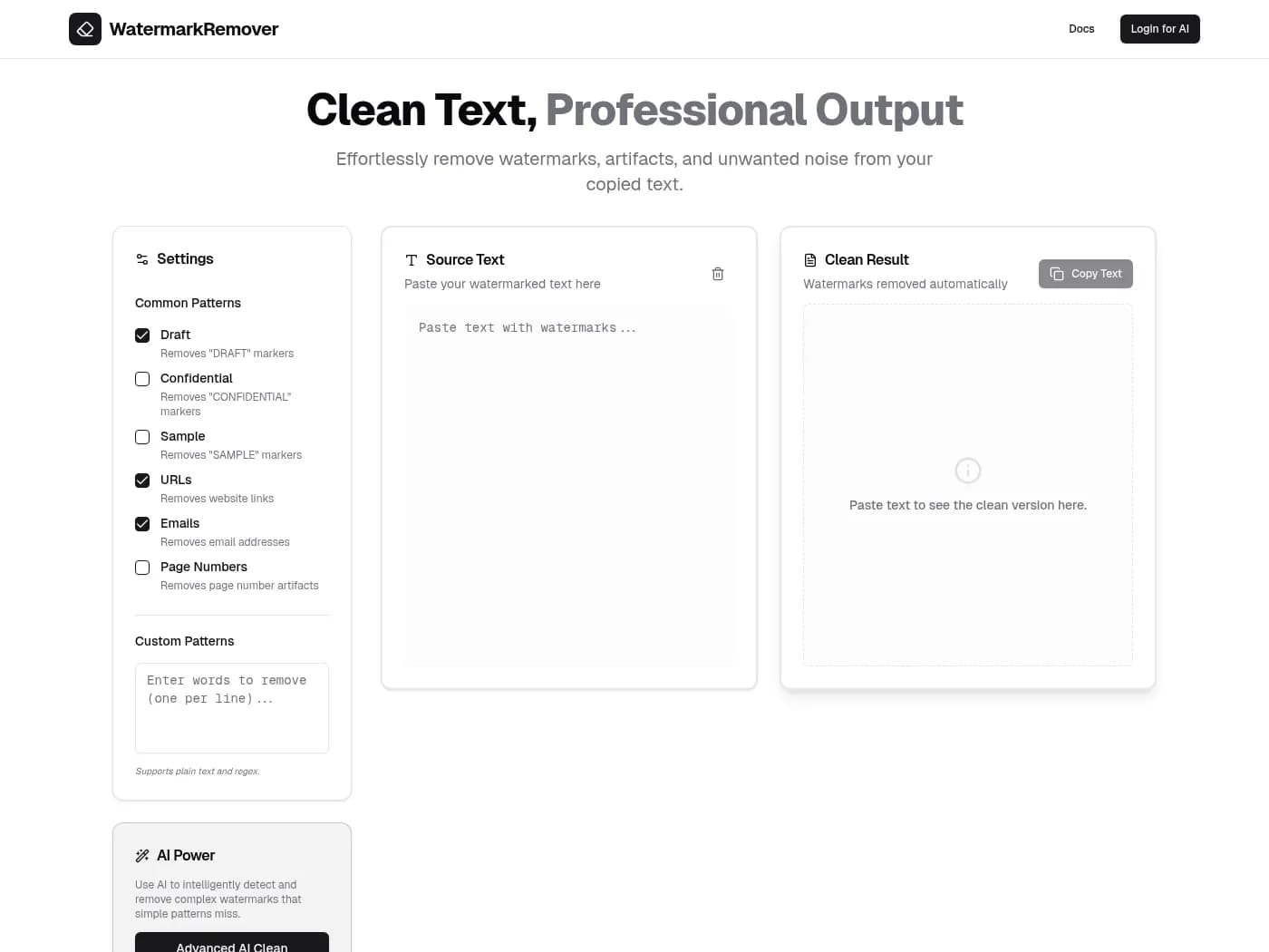 Watermark Remover Tool