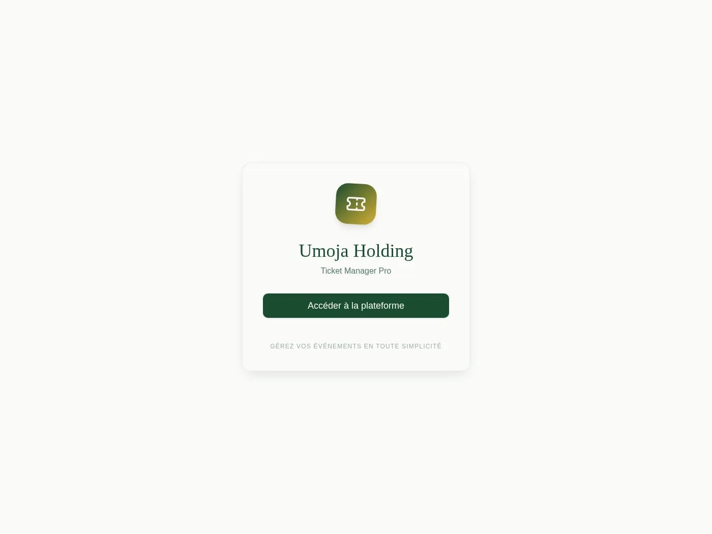 Umoja Ticket Manager