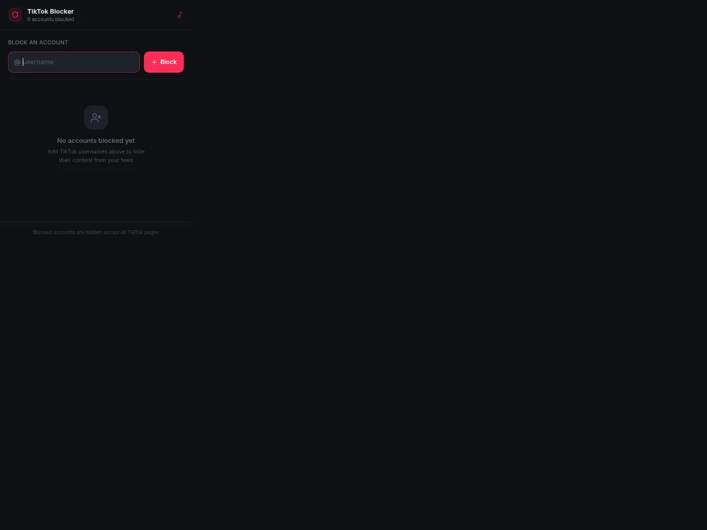 TikTok Account Blocker
