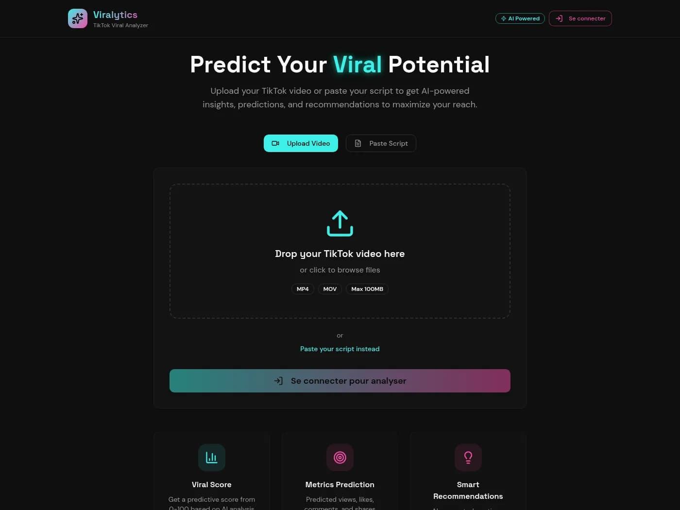 Viralytics TikTok Analyzer