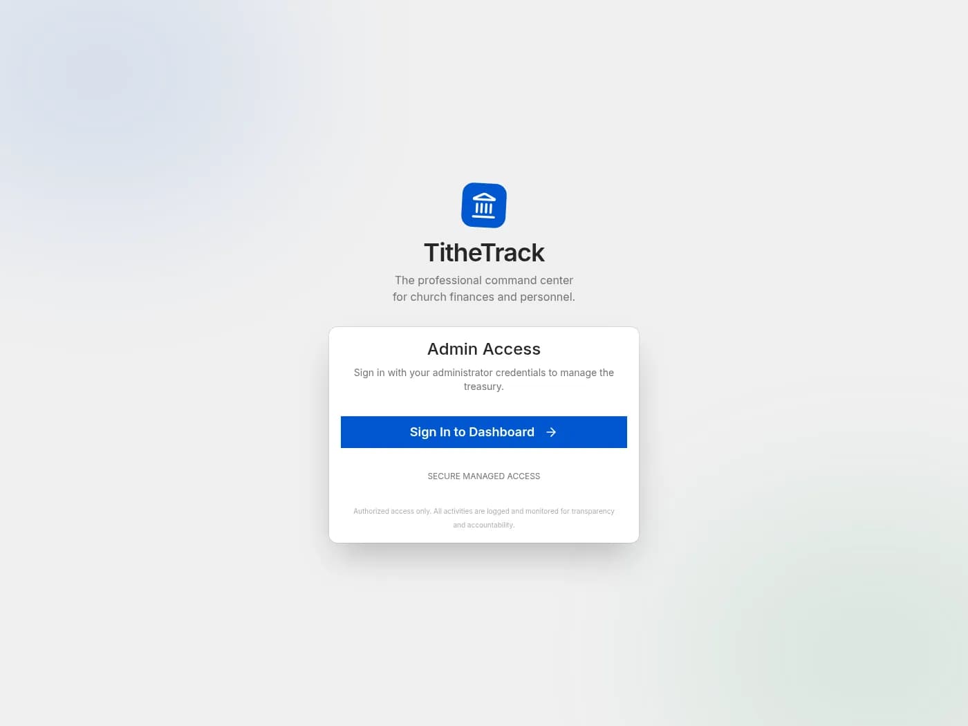 TitheTrack Manager