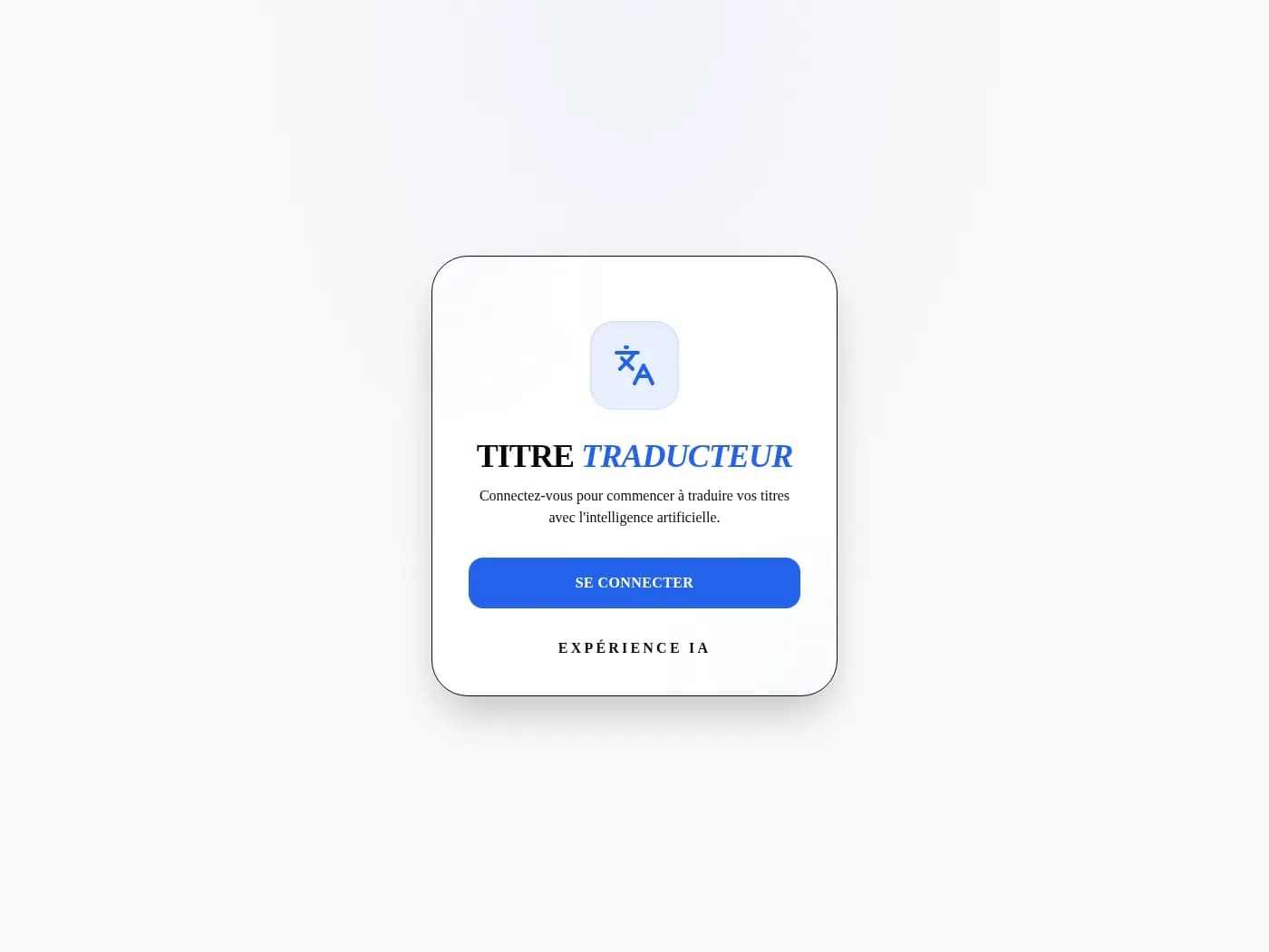 Titre Traducteur