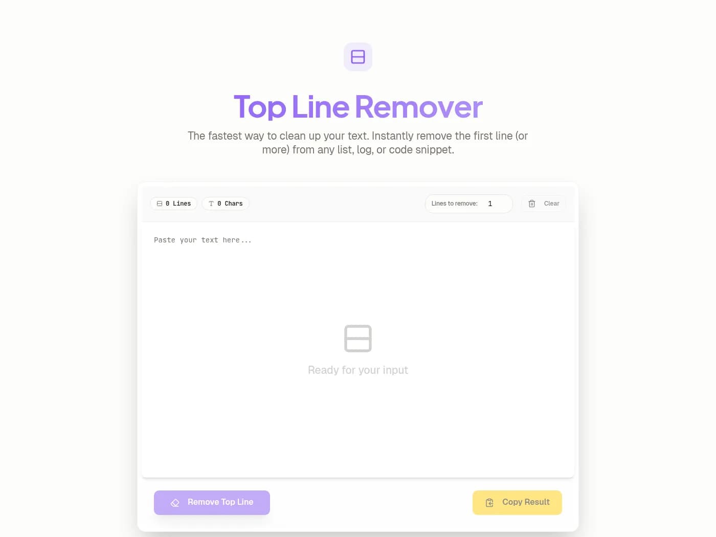Top Line Remover