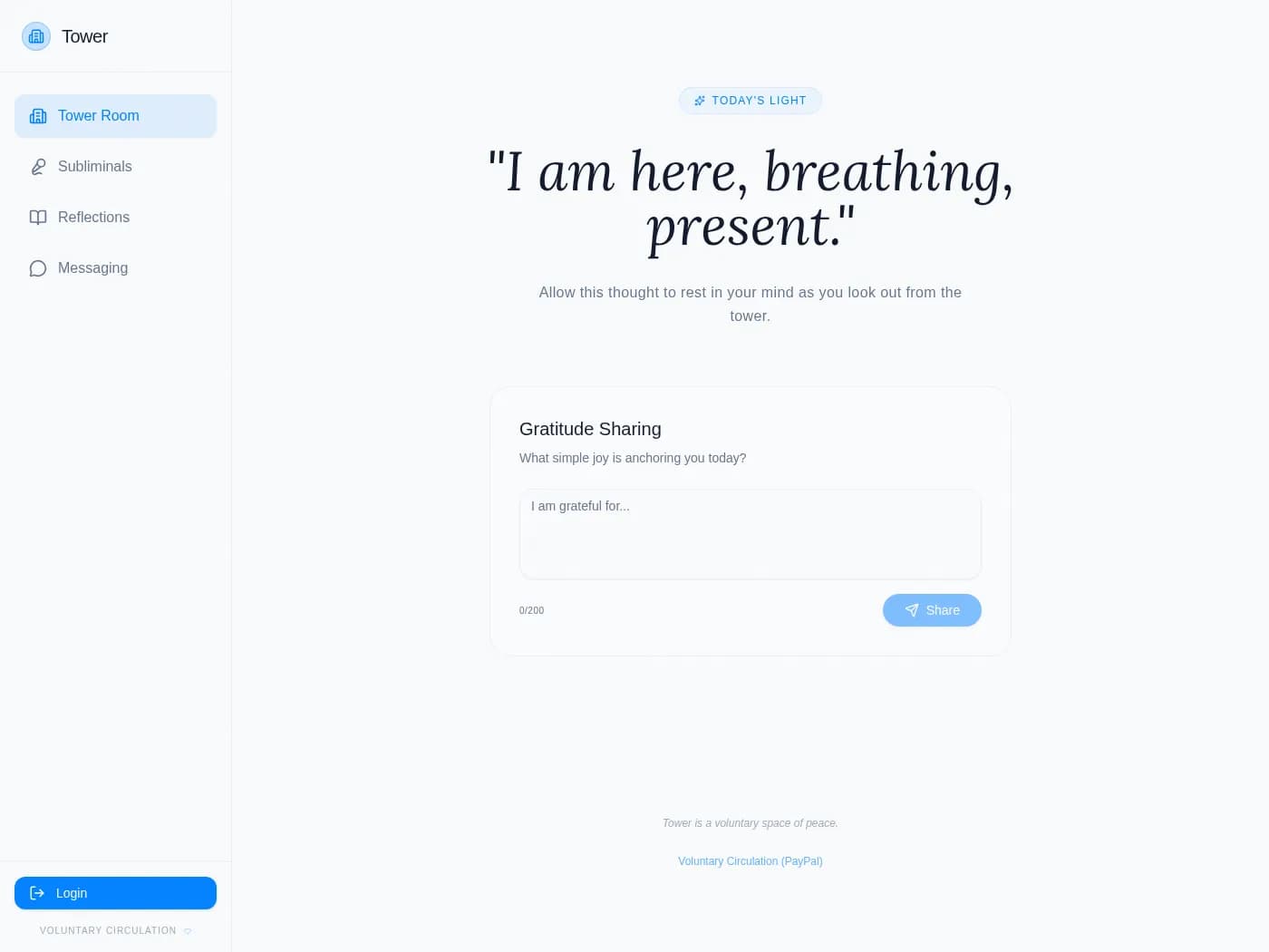 Tower: Calming Digital Space