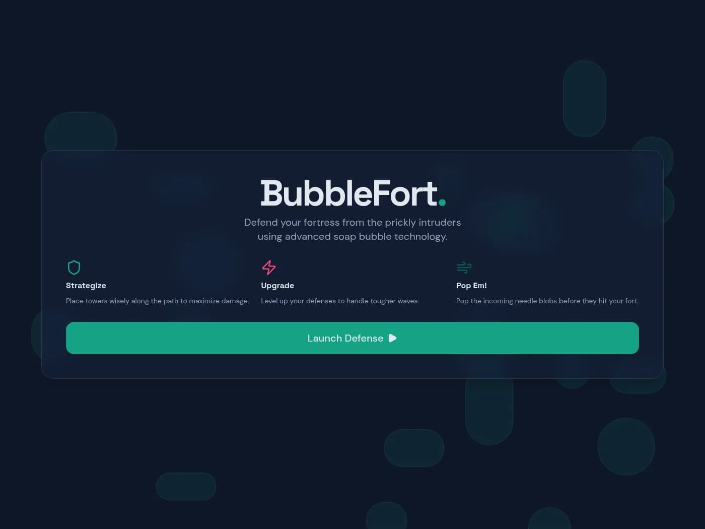 BubbleFort Defense