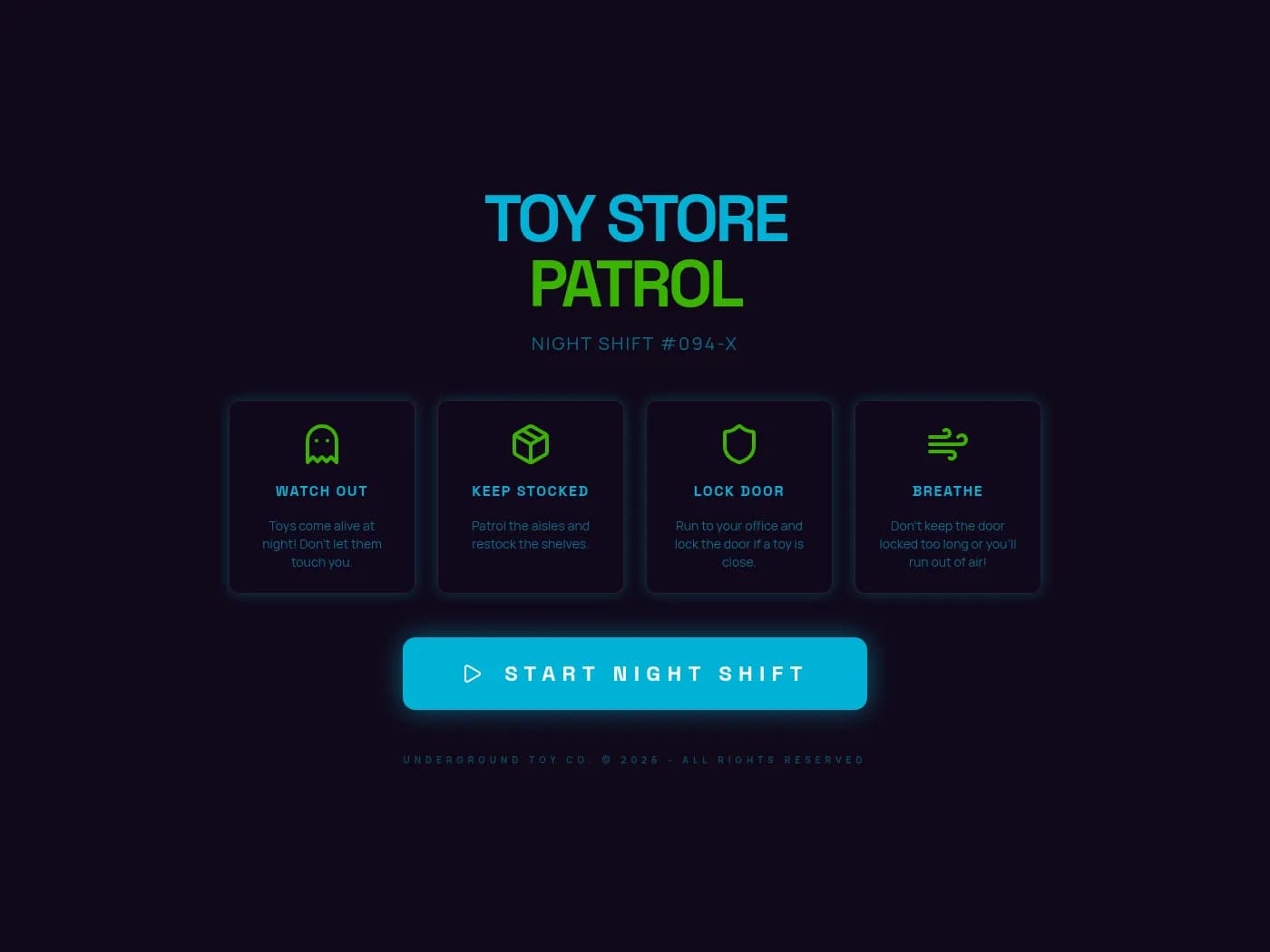 Toy Store Patrol Game