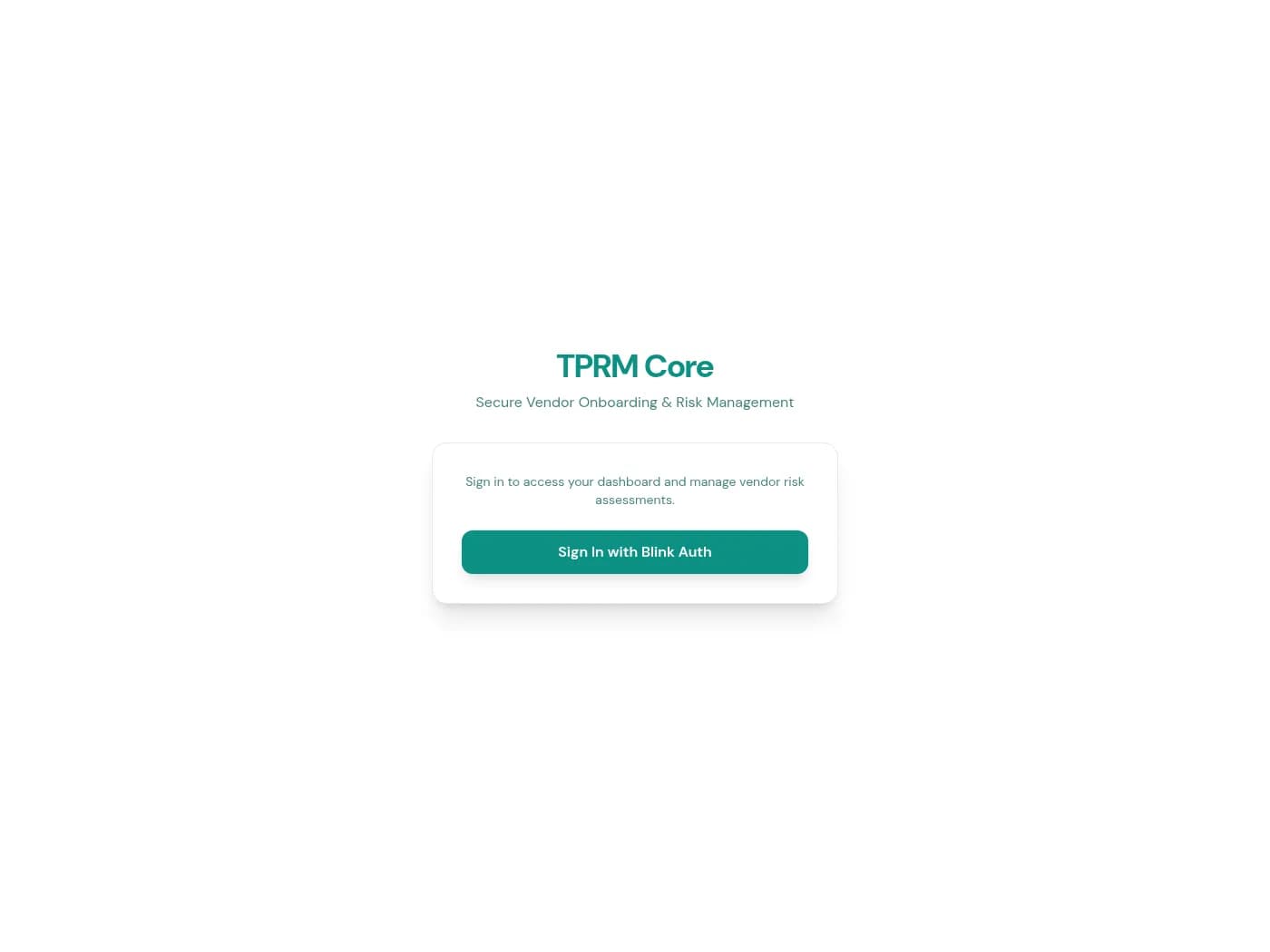 Vendor TPRM Dashboard