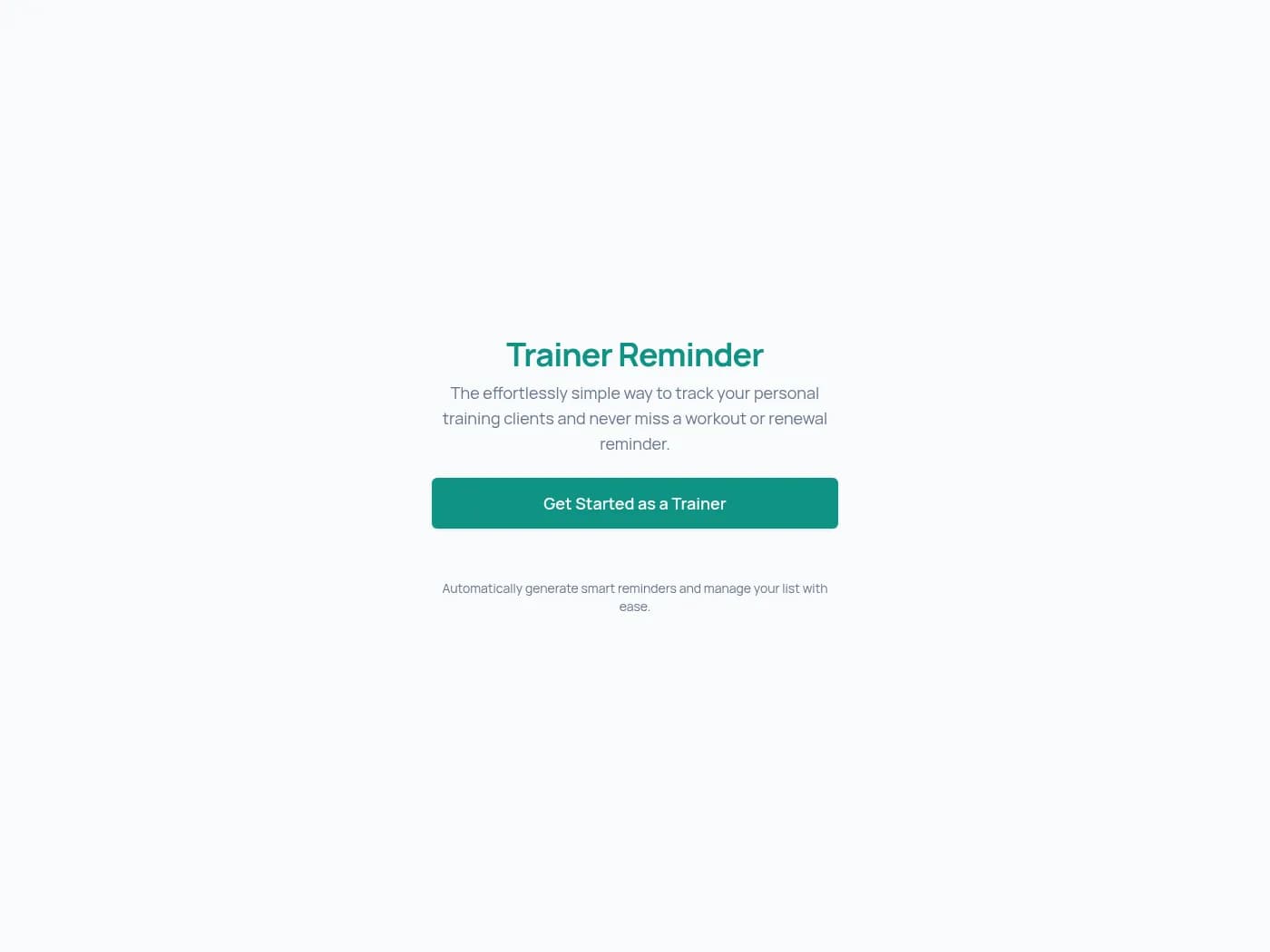 Trainer Reminder Dashboard