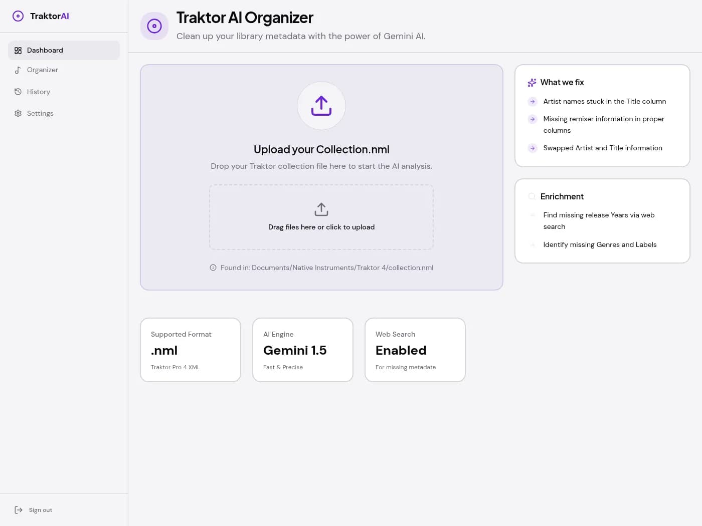 Traktor AI Track Organizer