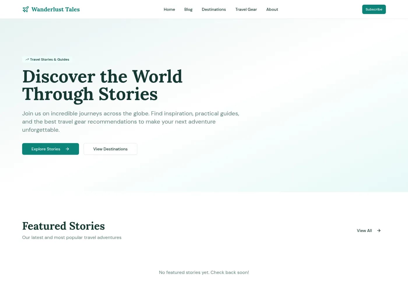 Travel Affiliate Blogsite