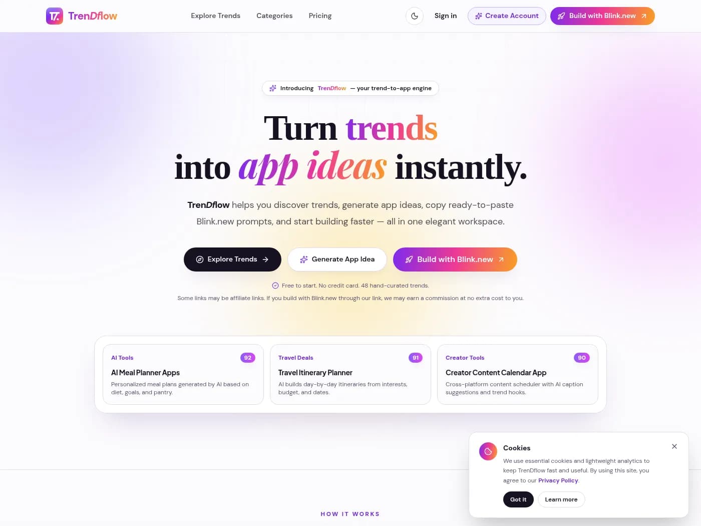 TrenDflow Trend Idea Engine