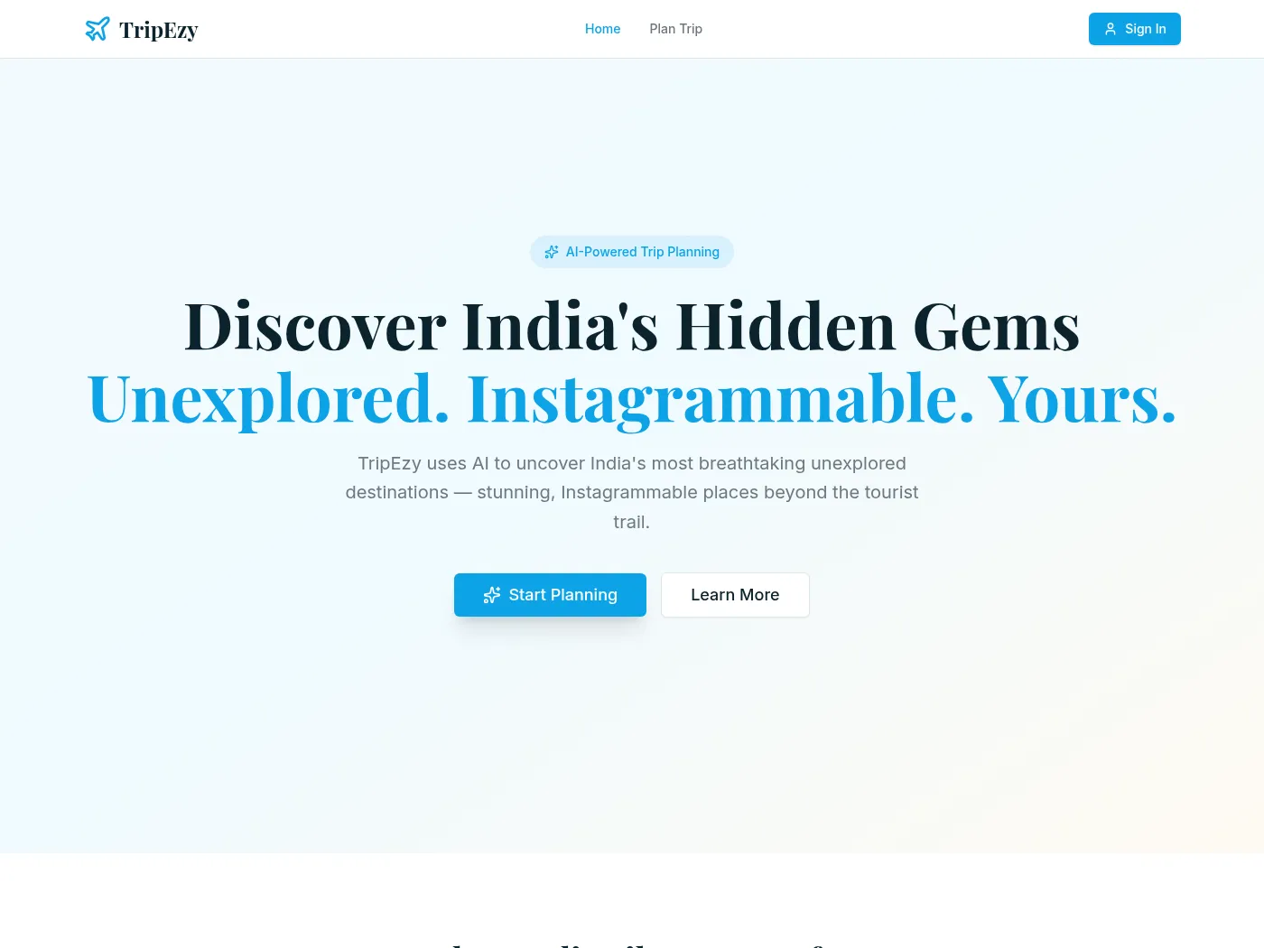 TripEzy: AI-Powered Personalized Tourism Planner