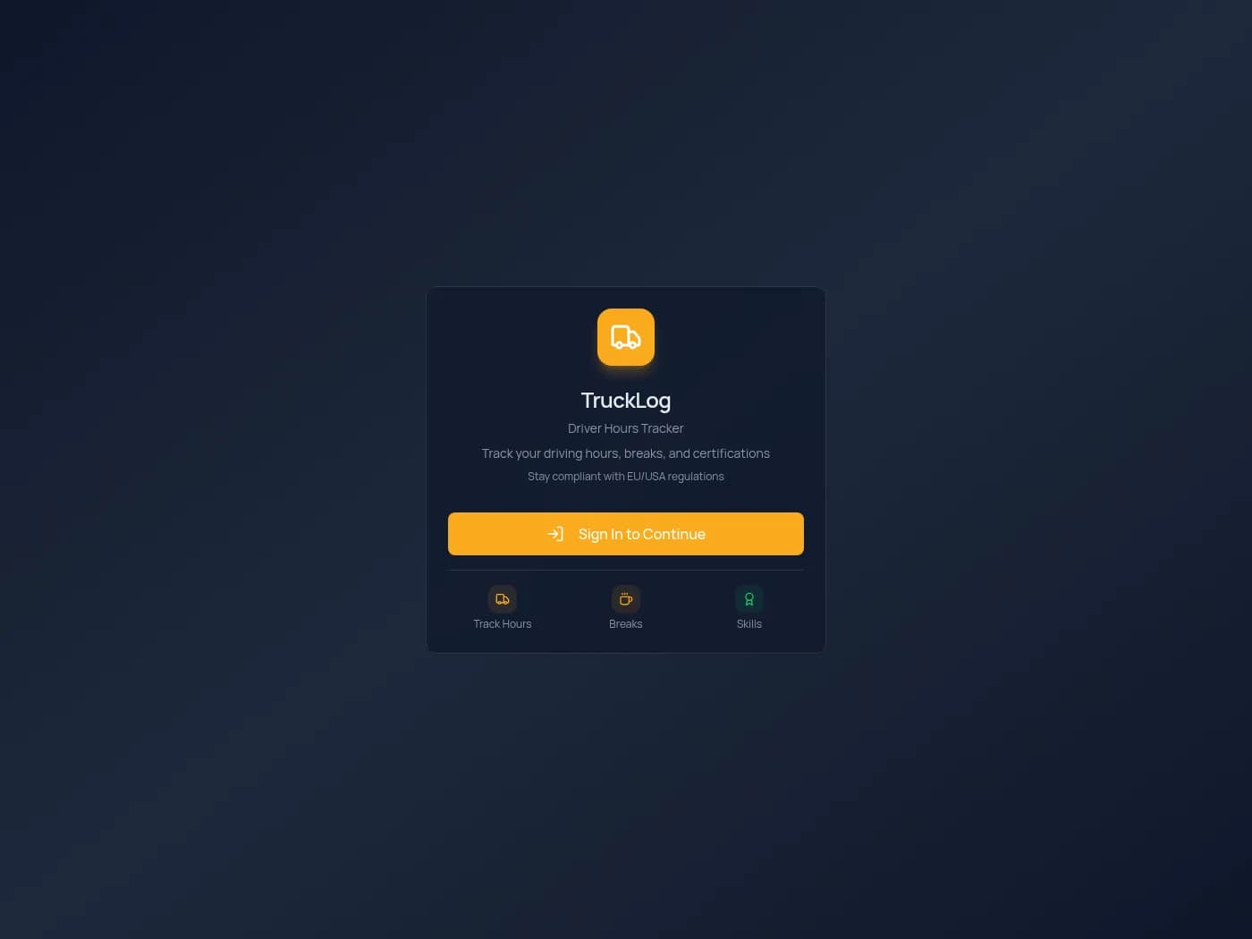 Truck Driver Log App