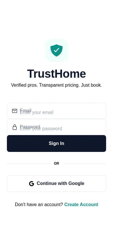 TrustHome Services App