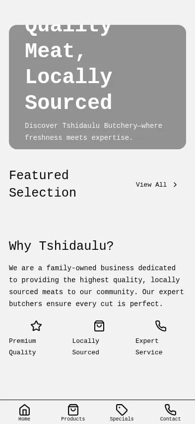 Tshidaulu Butchery Web