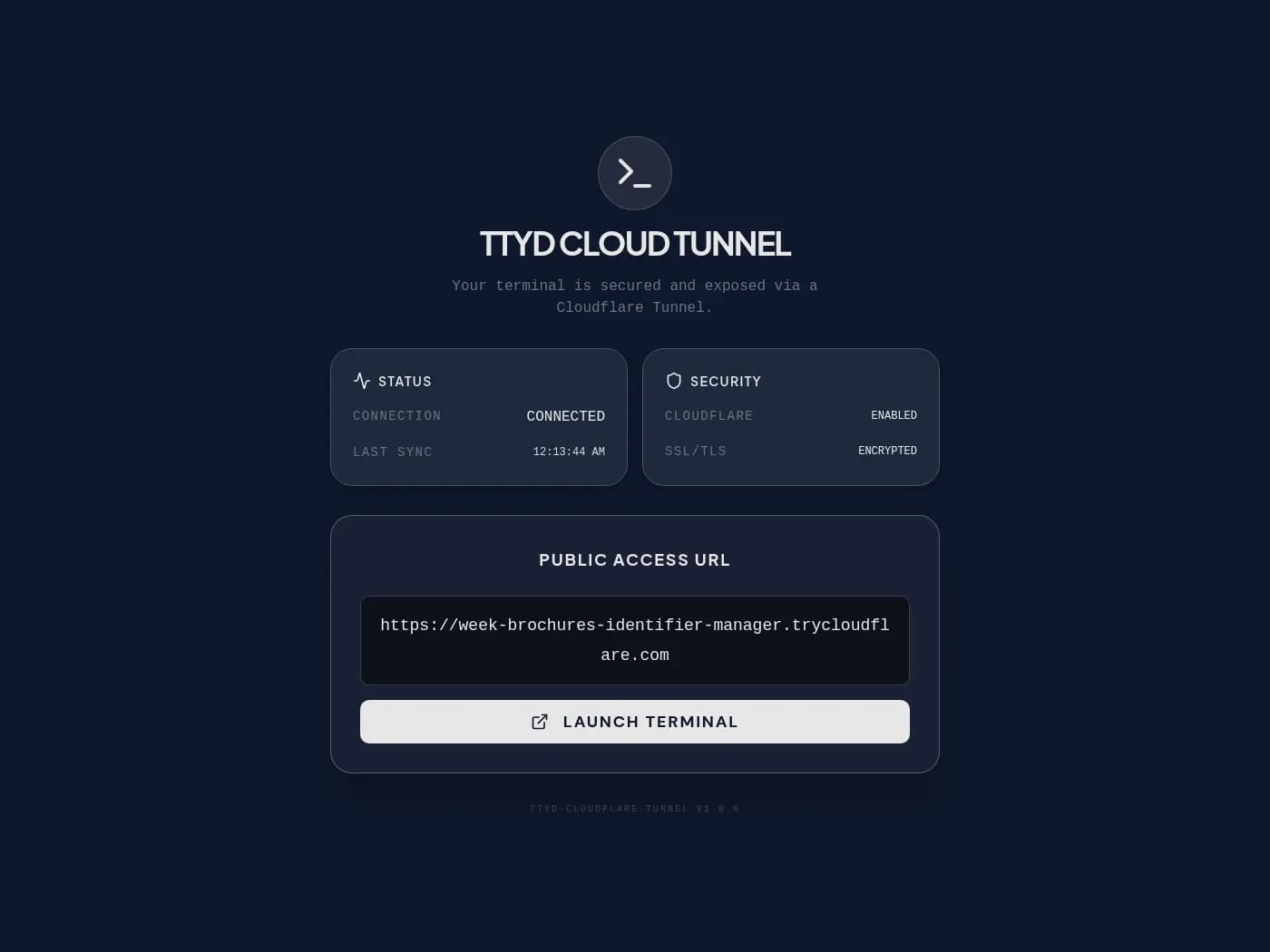 TTyd Cloudflare Tunnel
