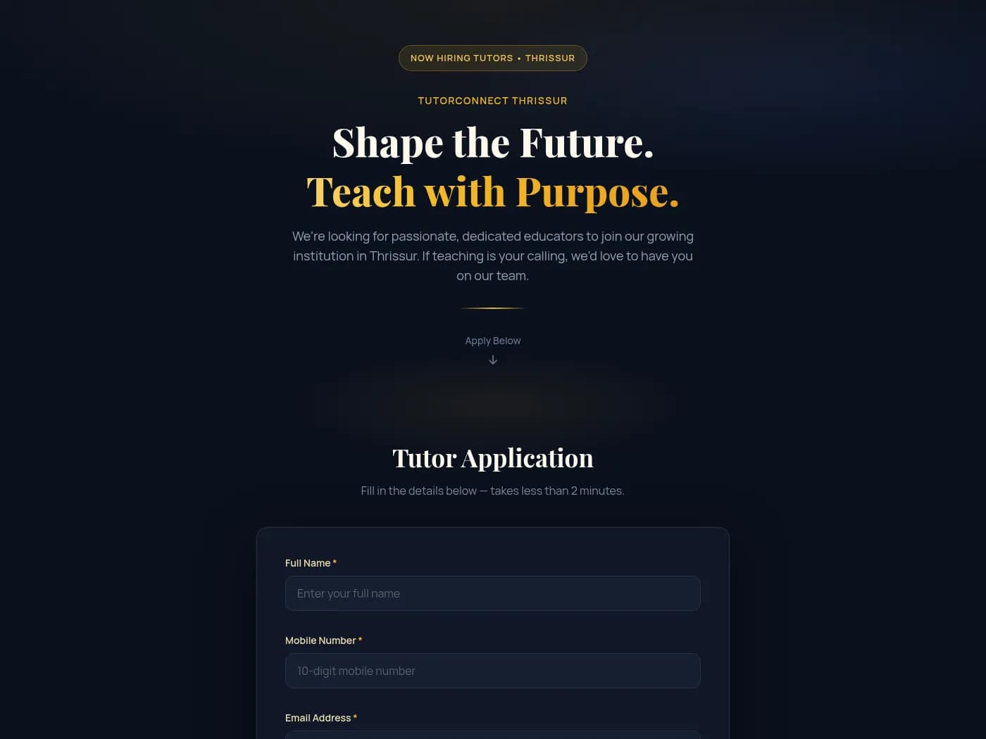TutorConnect Thrissur