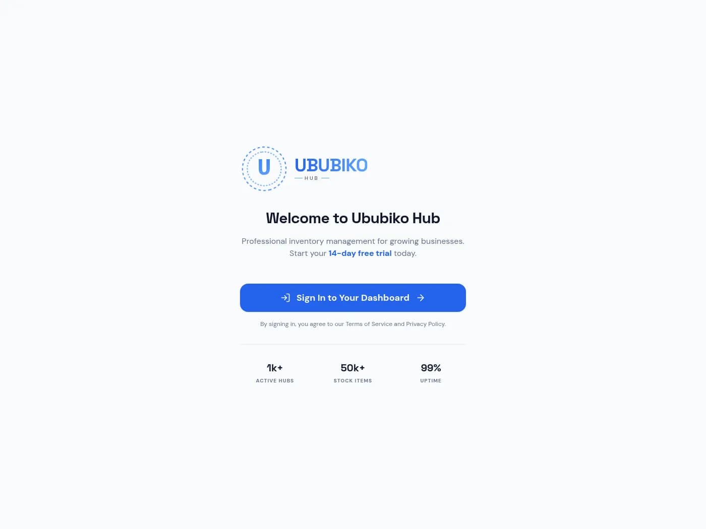 Ububiko Dashboard Free