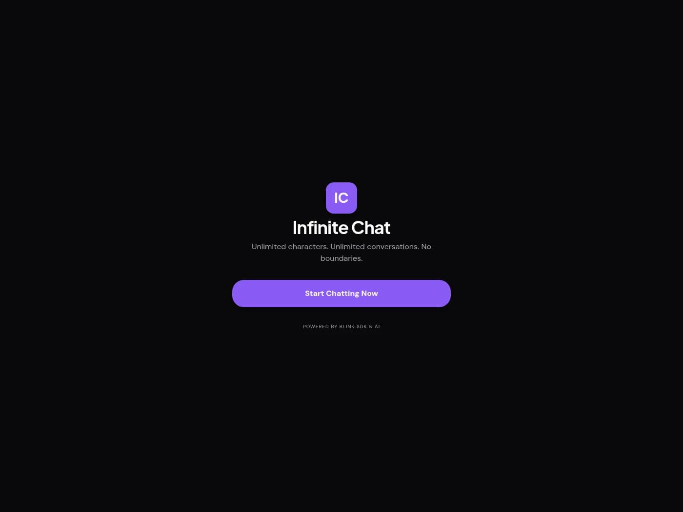Infinite Character Chat