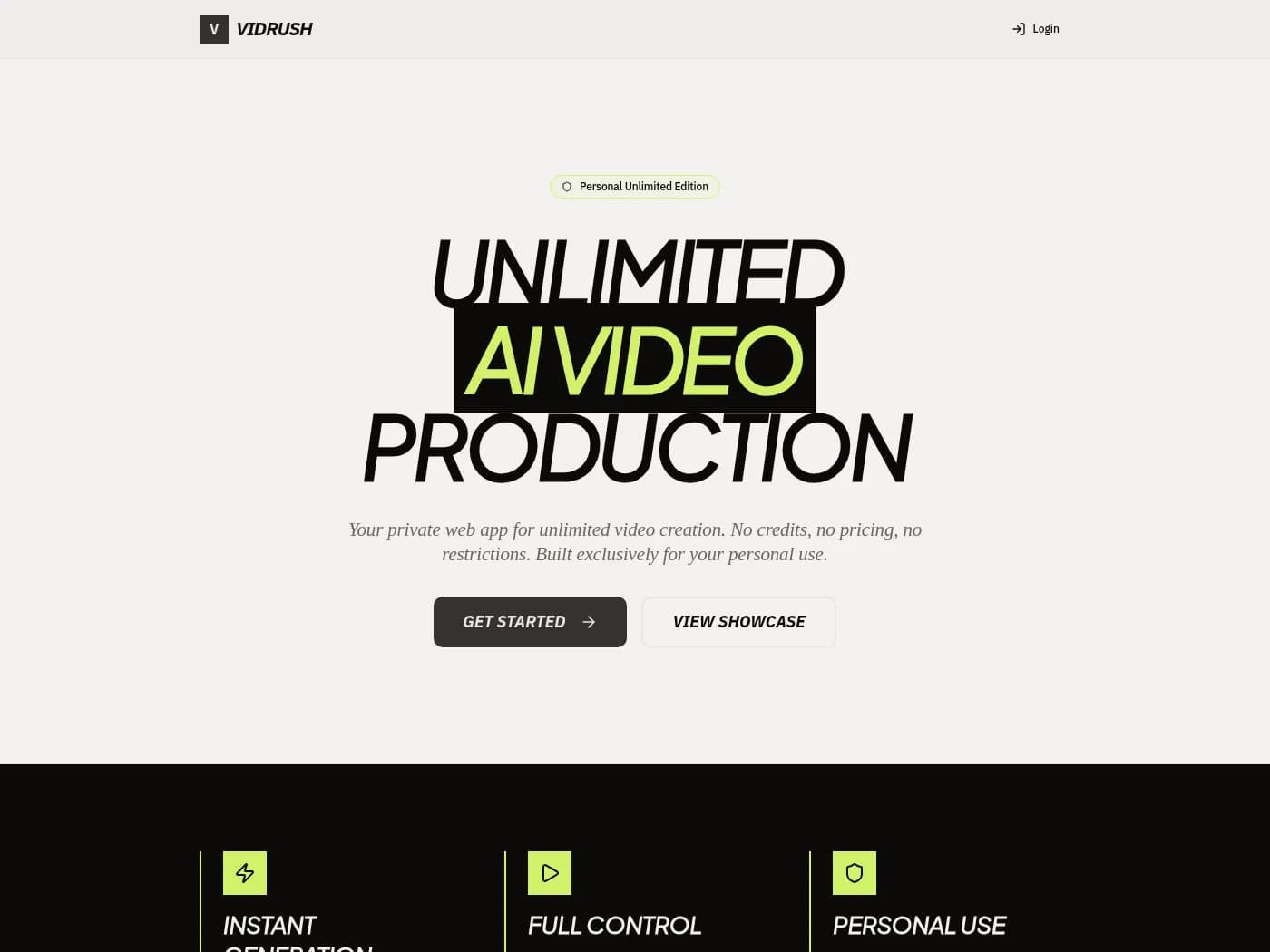 Unlimited Vidrush Clone