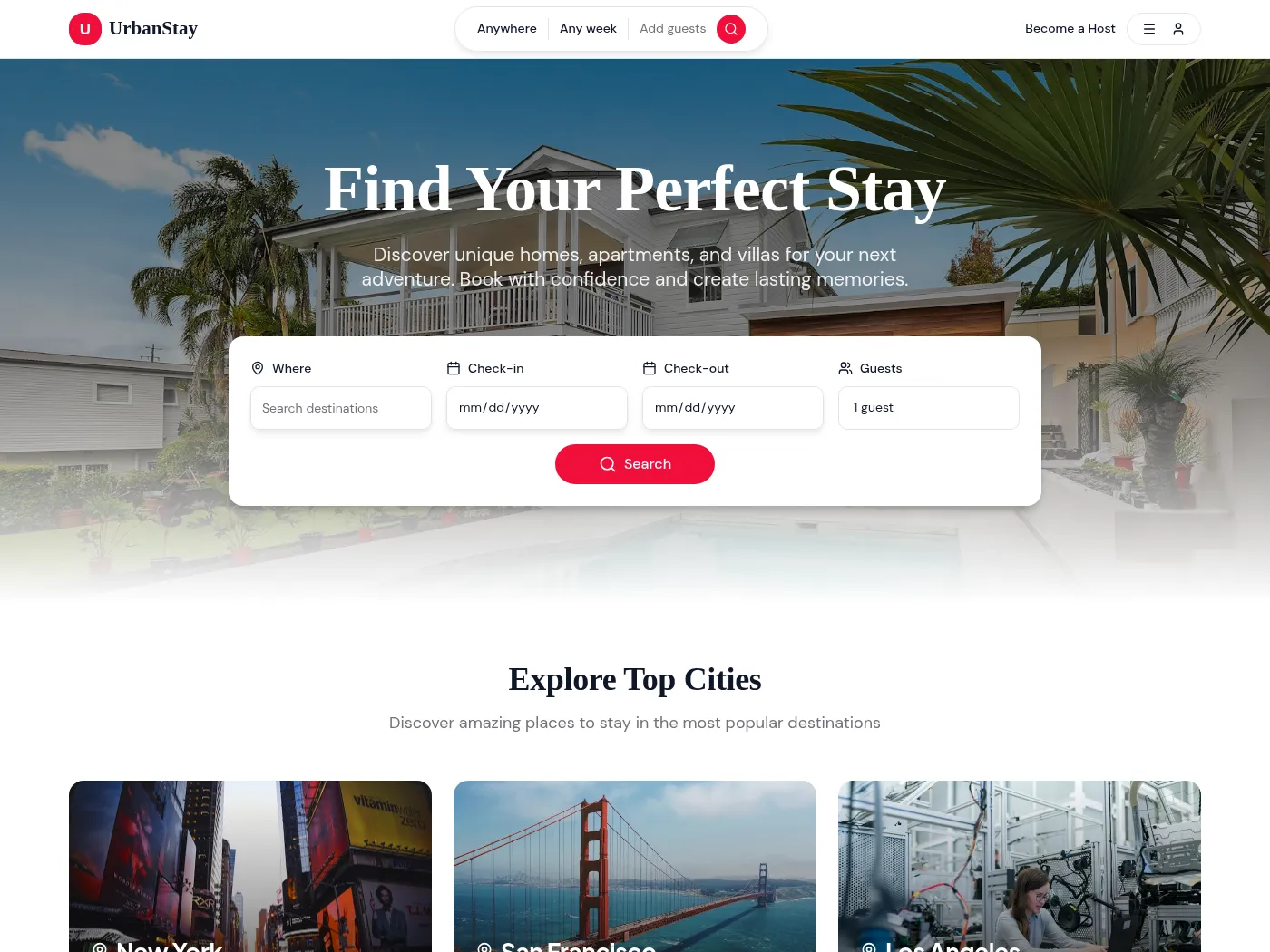 UrbanStay Housing Platform