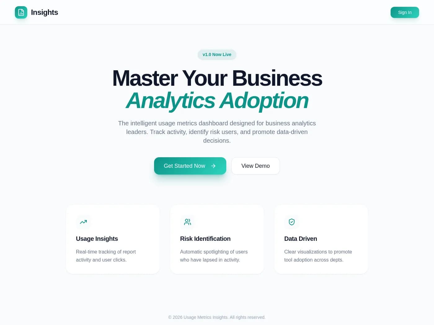 Usage Metrics Insights