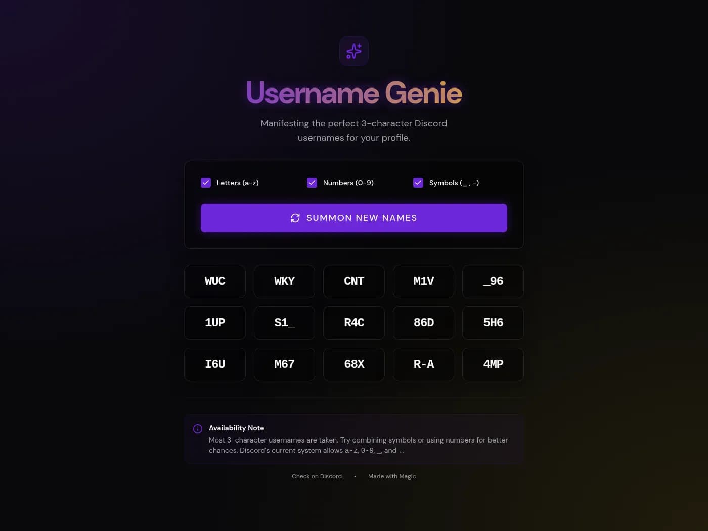 Username Genie