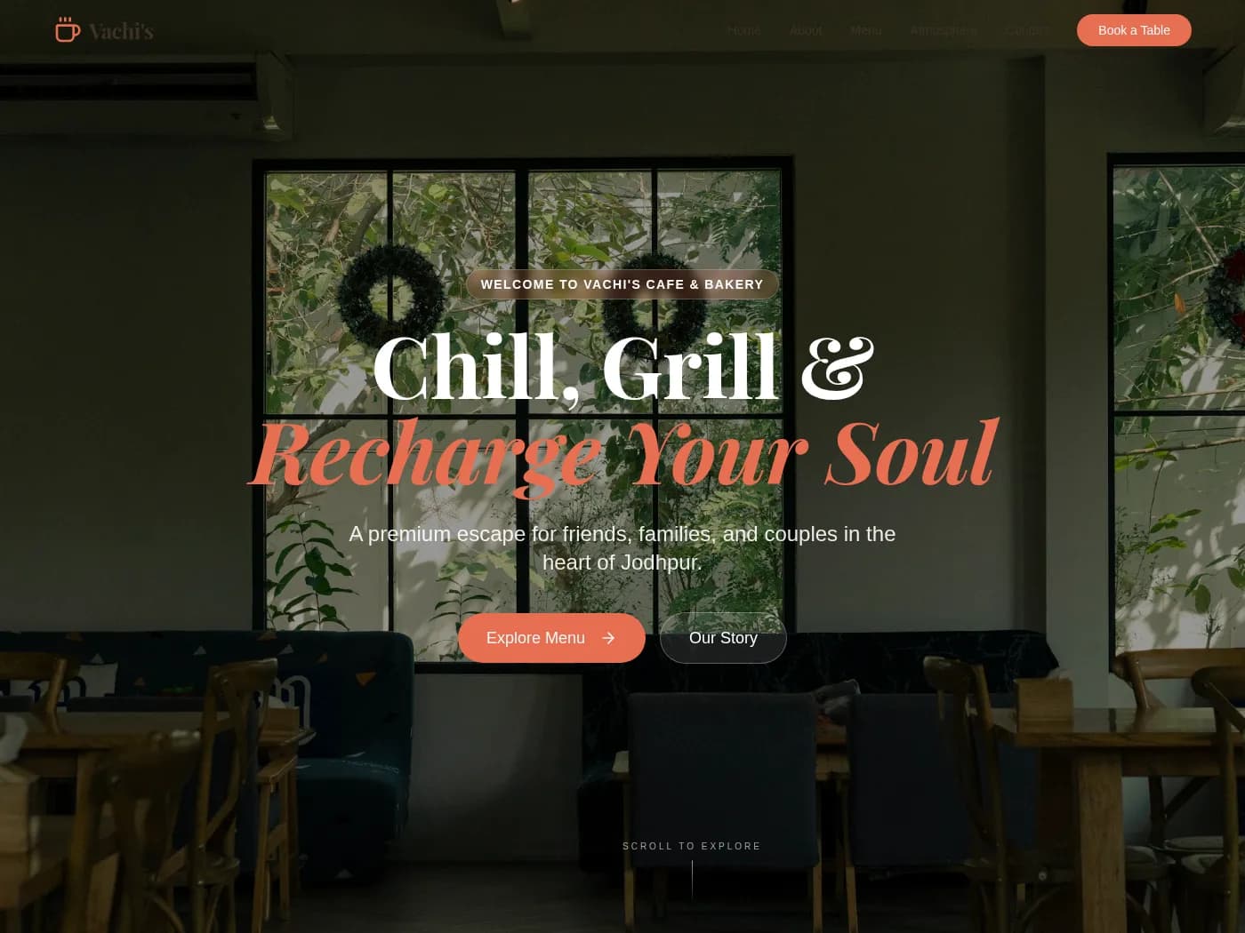 Vachi's Cafe Website