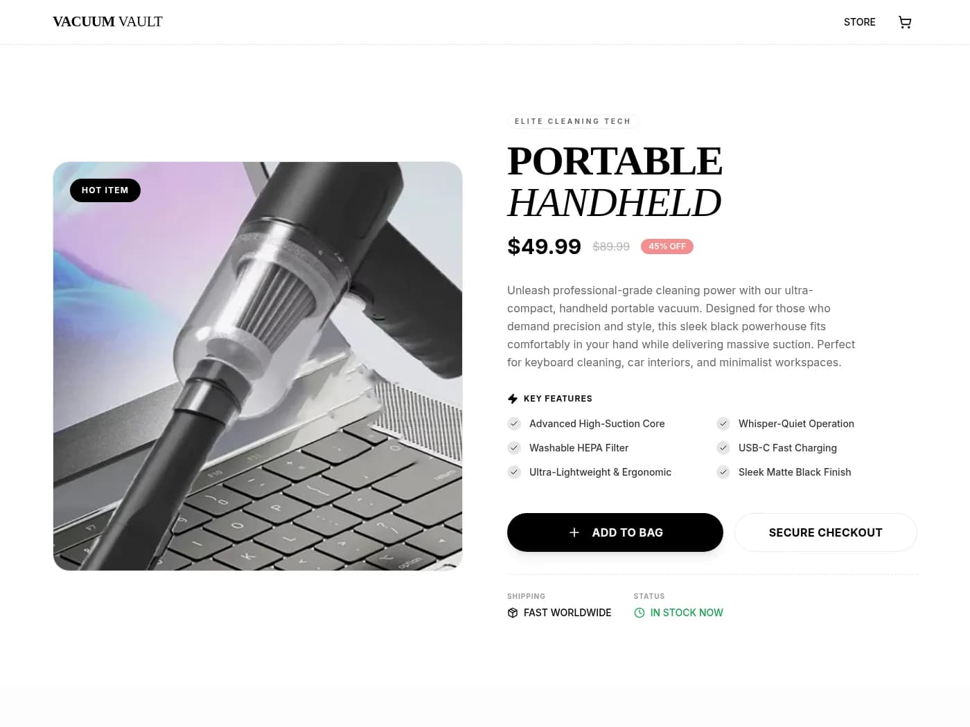 Vacuum Vault Storefront