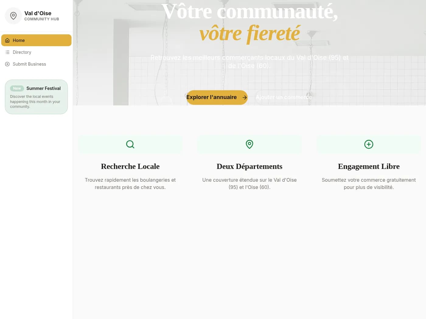 Val d'Oise Community Hub