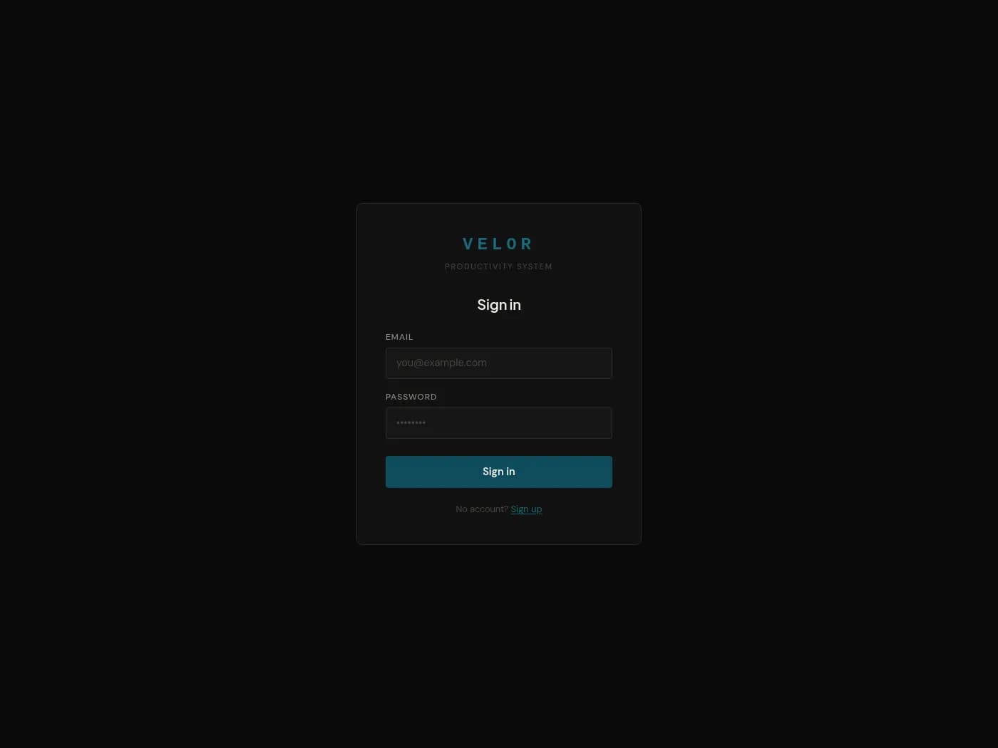 VELOR Productivity System