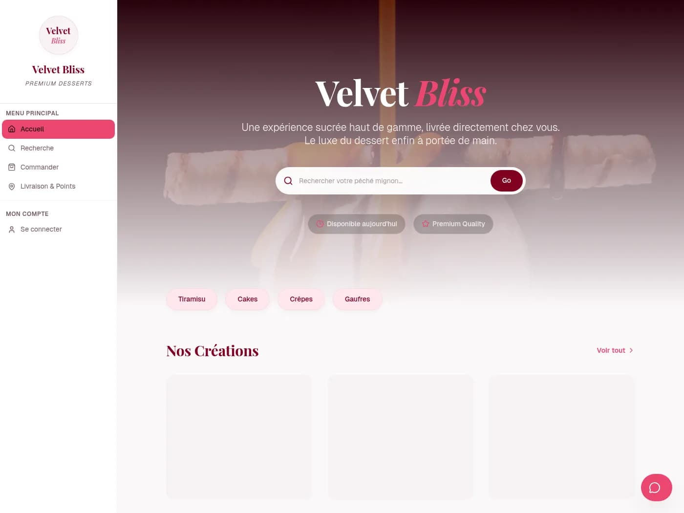 Velvet Bliss Premium Desserts