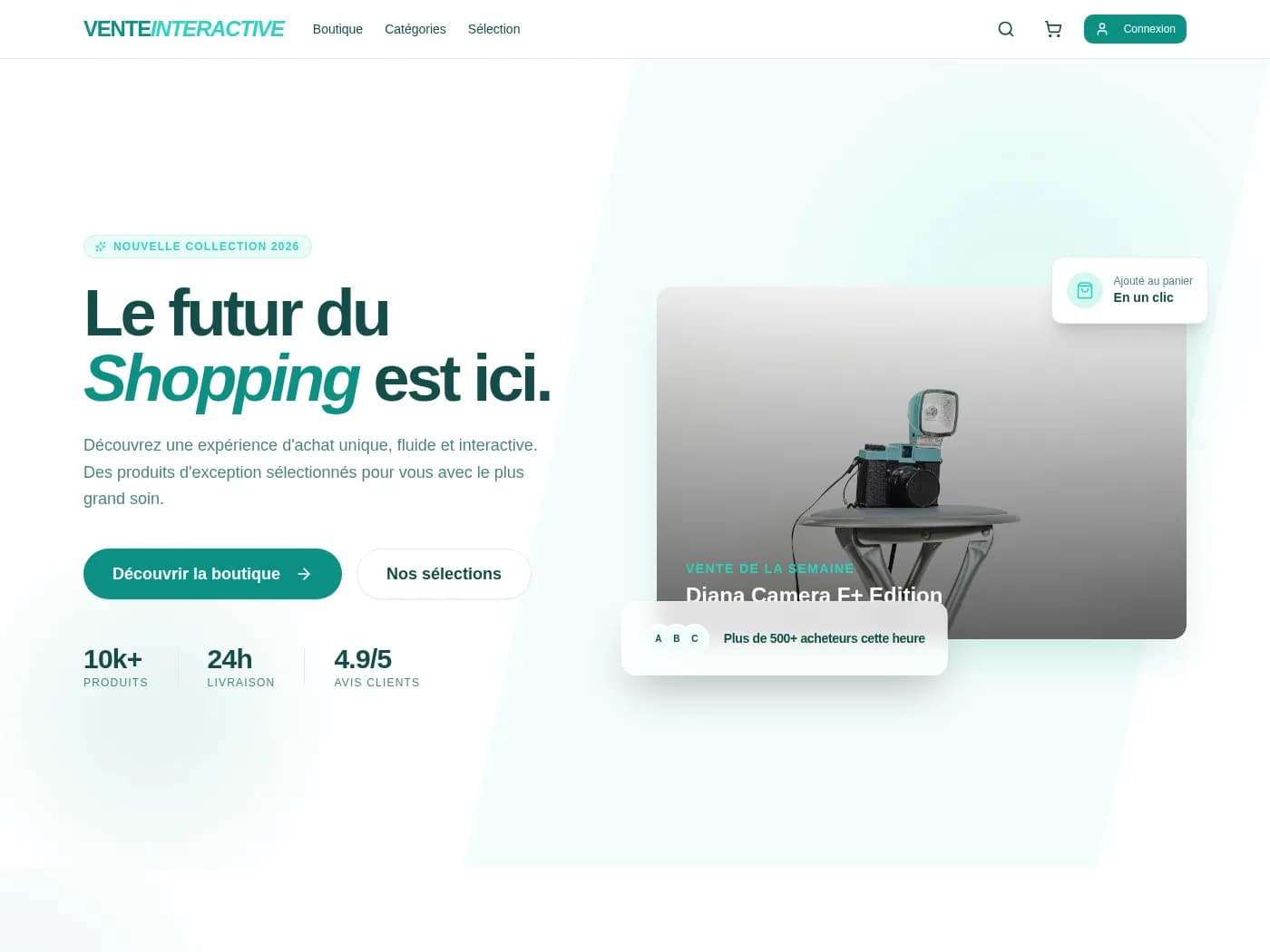 Vente Interactive Shop