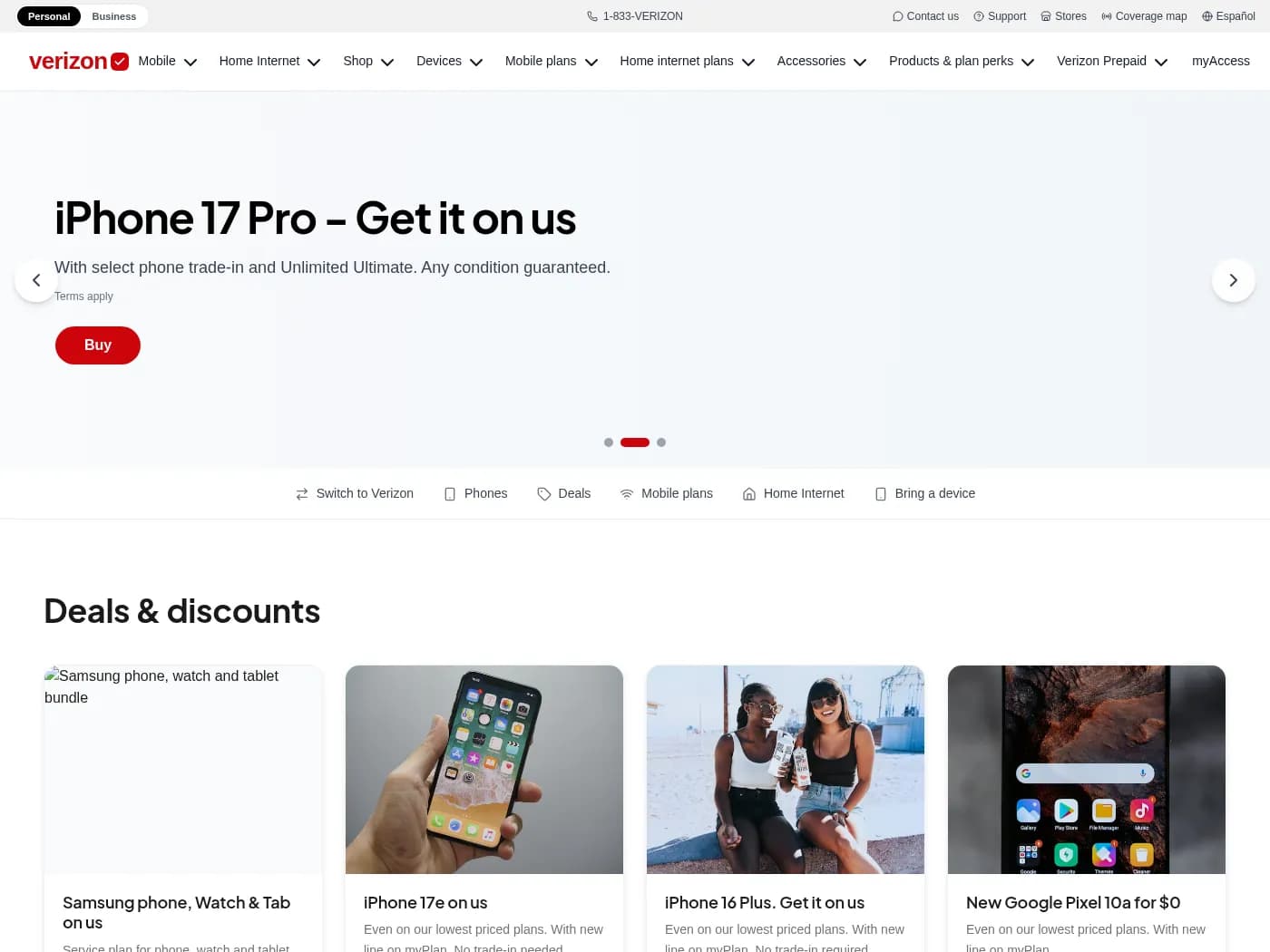 Verizon Web Clone