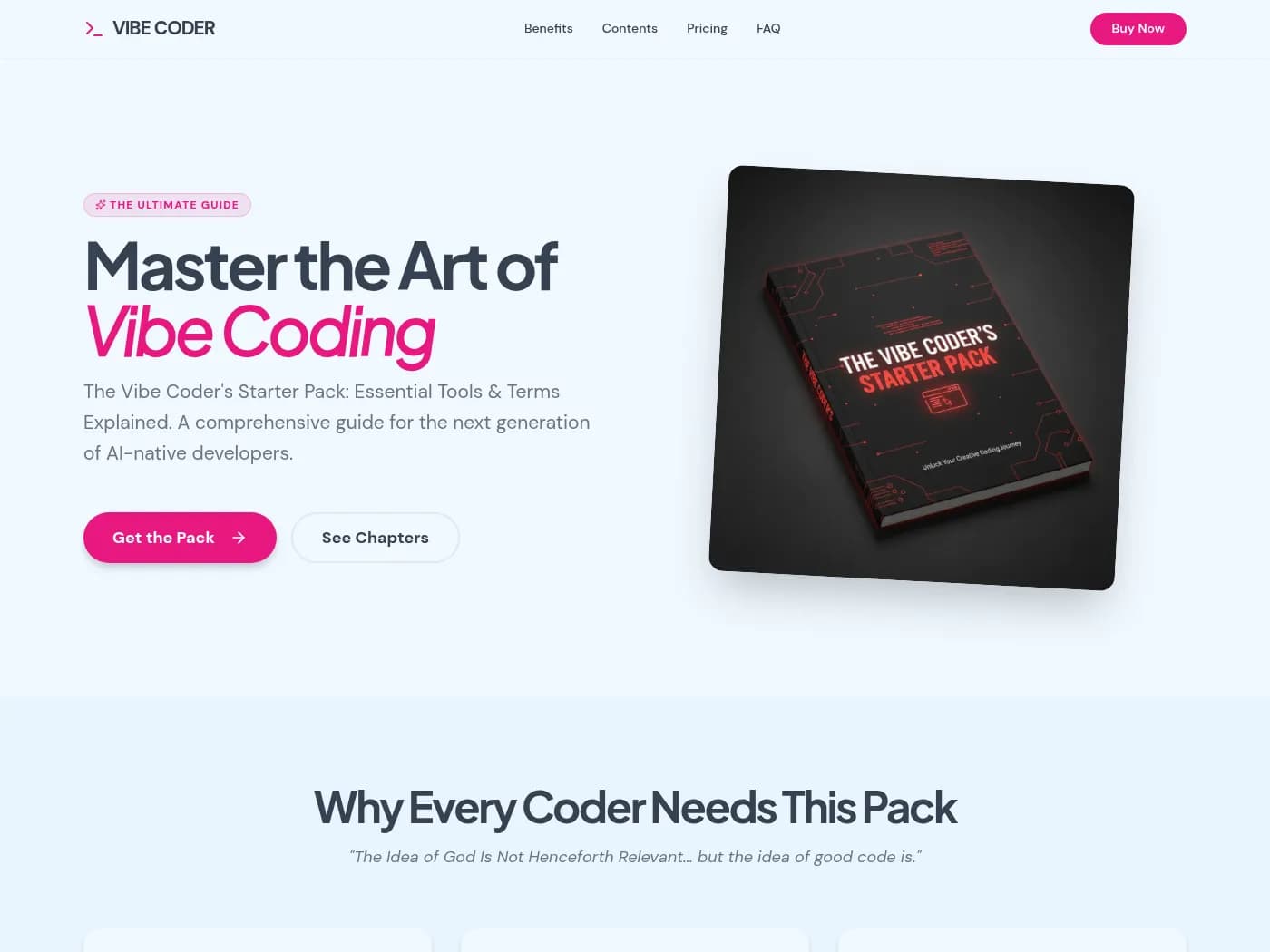 Vibe Coder Starter Pack Landing