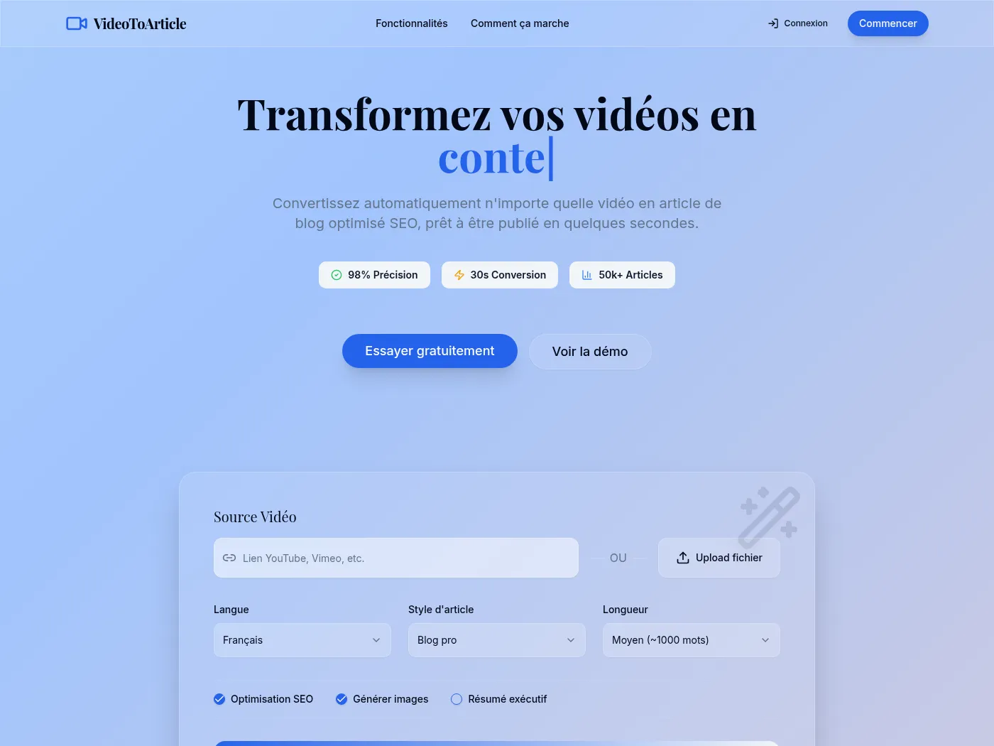 VideoToArticle Converter