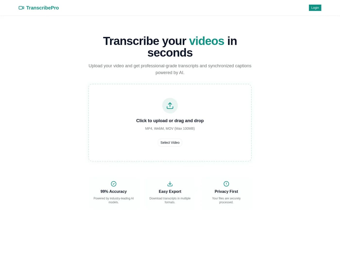 Speech-to-Text Video Tool