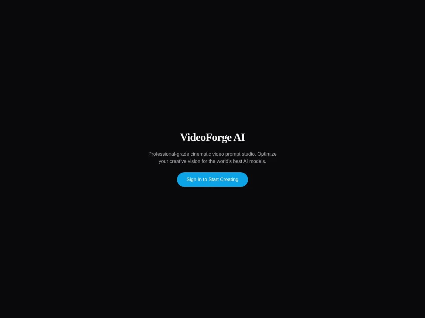 VideoForge AI Prompt Studio