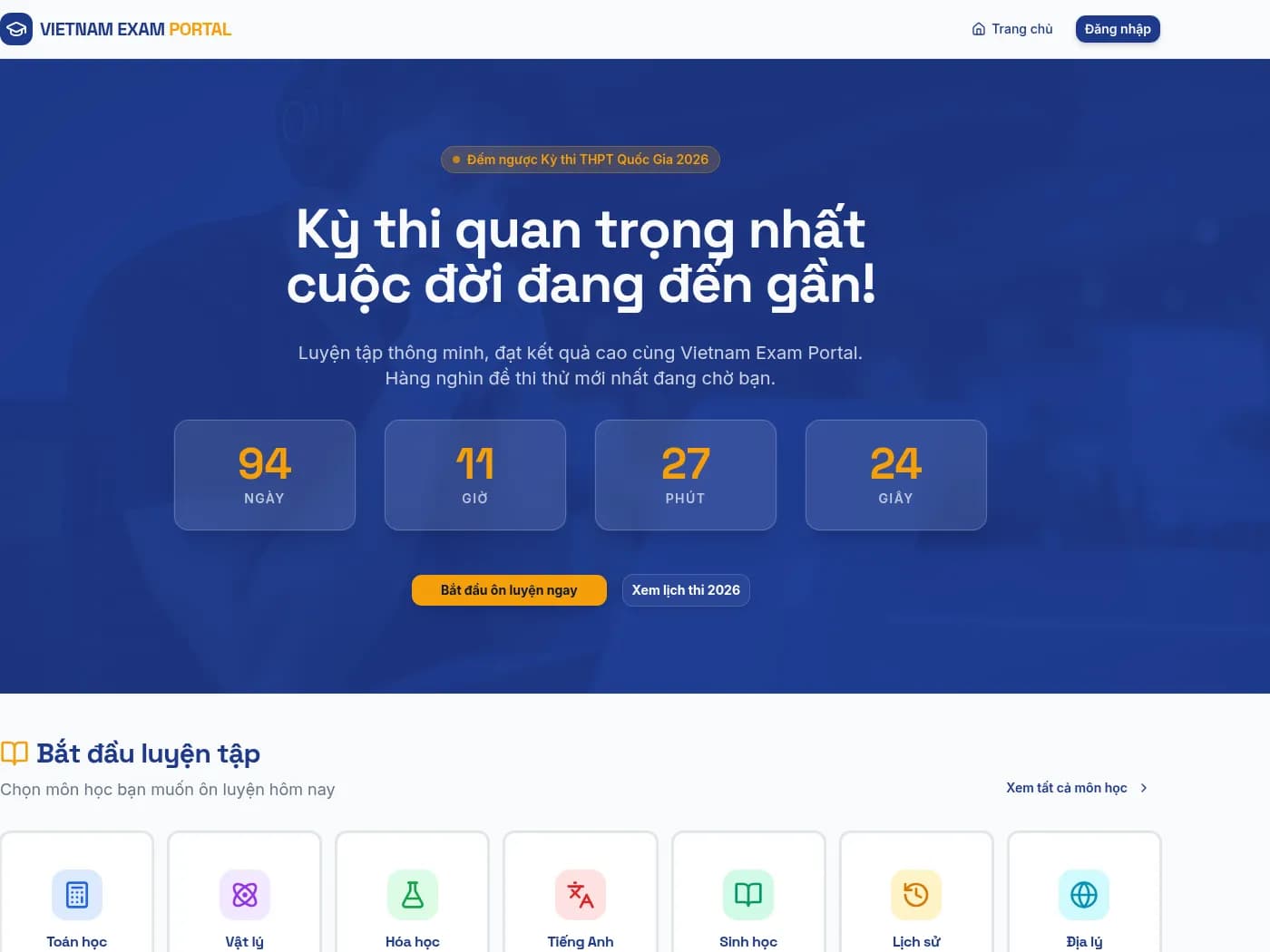 Vietnamese Exam Portal