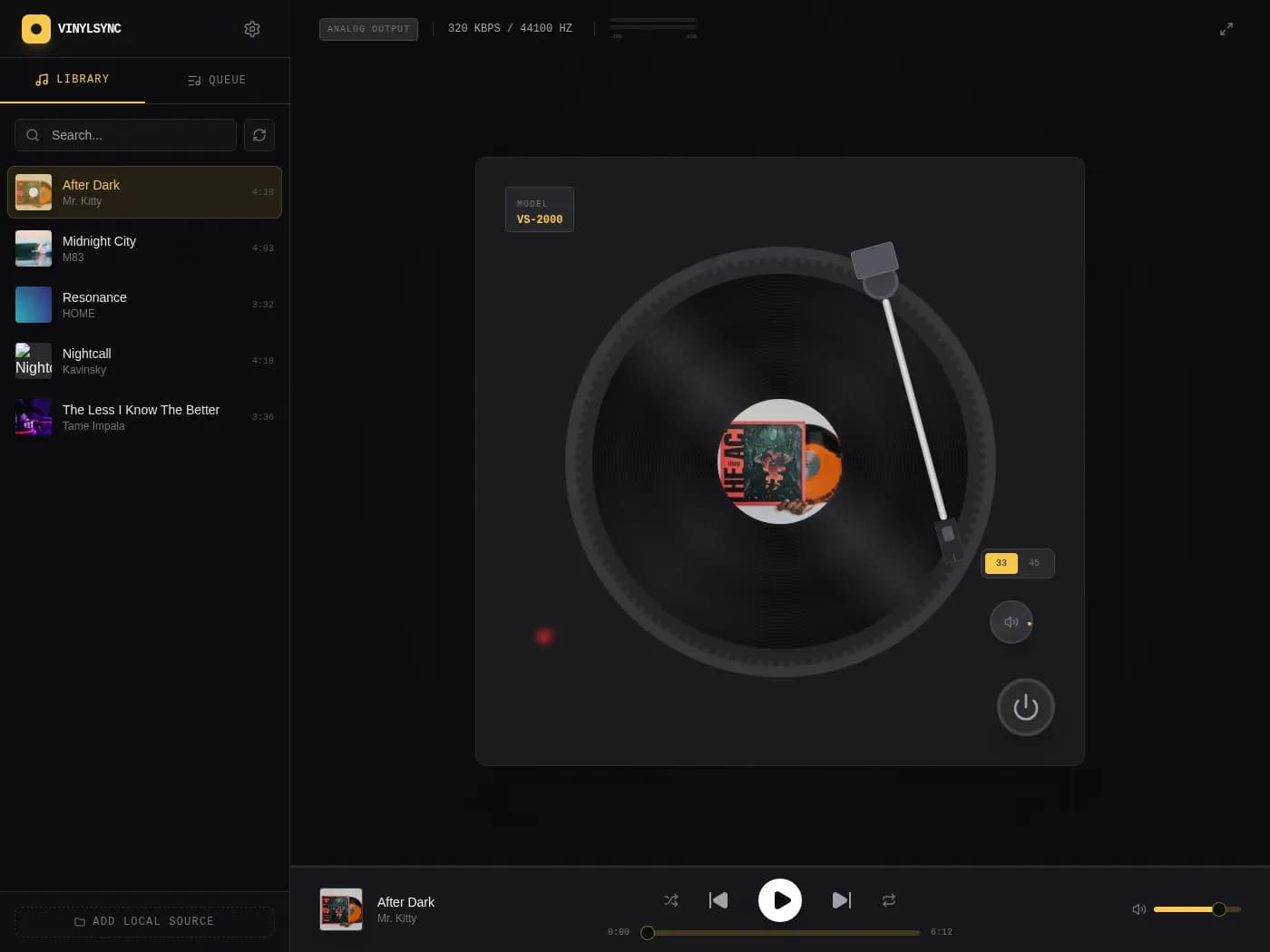 VinylSync Player