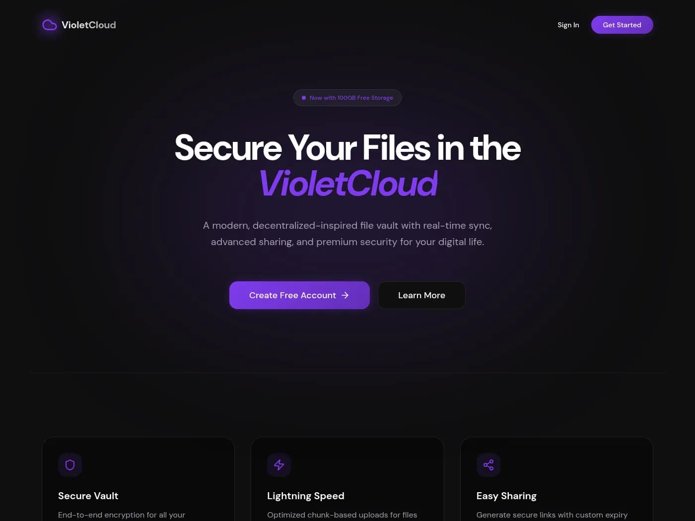 VioletCloud File Vault